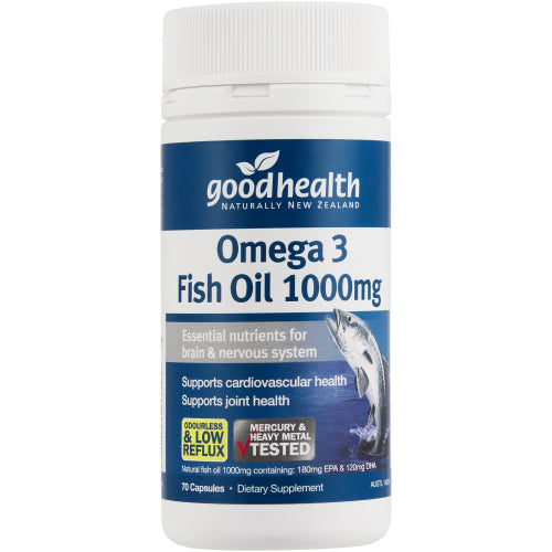 Good Health Omega 3 Fish Oil 1000Mg 70 Gelcaps – Health and Herbal
